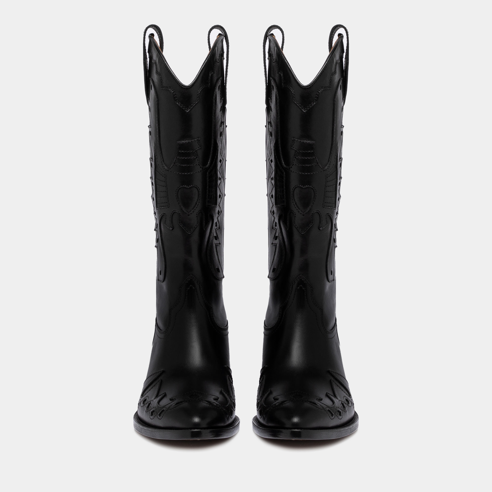 BUTTERO ANNIE BOOTS IN BLACK LEATHER B10710ETRU-DC1/01-NERO
