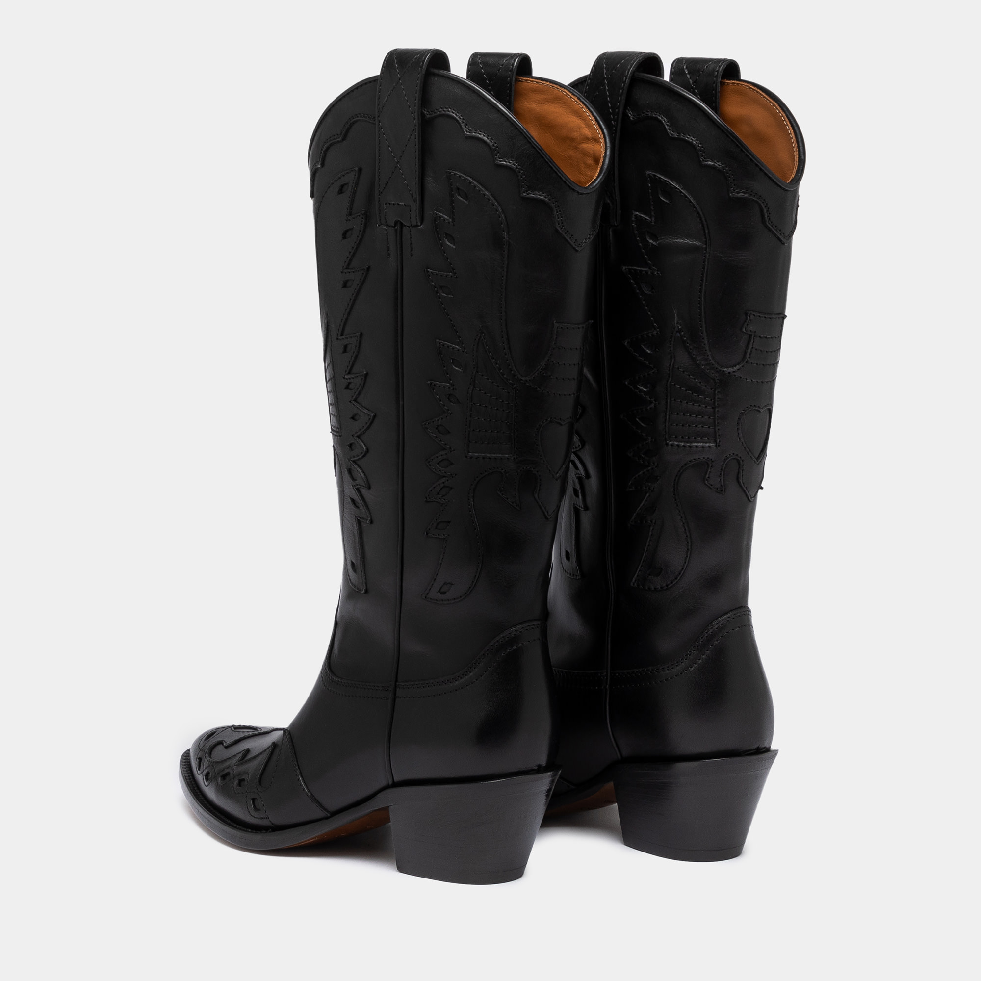 BUTTERO ANNIE BOOTS IN BLACK LEATHER B10710ETRU-DC1/01-NERO